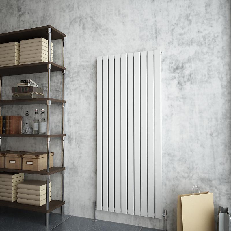 Tall Vertical Flat Panel Radiator Anthracite/White Designer Central He ...